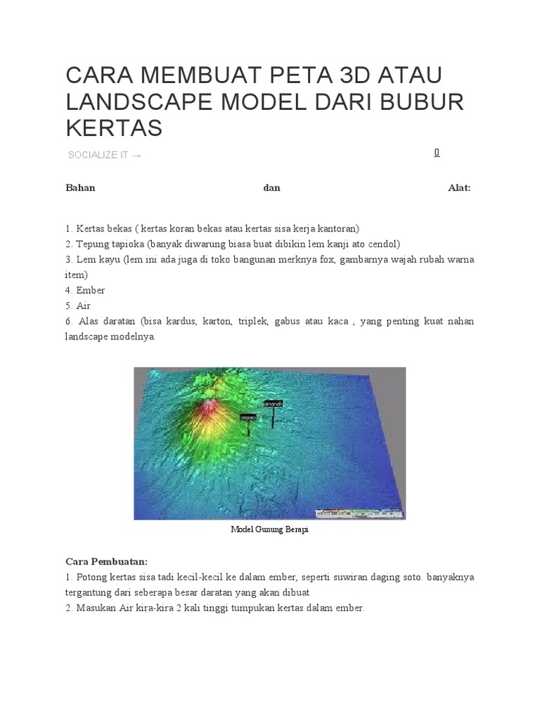 Pembuatan Peta 3D dari Bubur Kertas | PDF