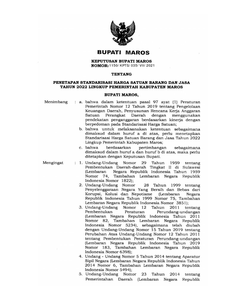 Shs 2022 Kab. Maros | PDF