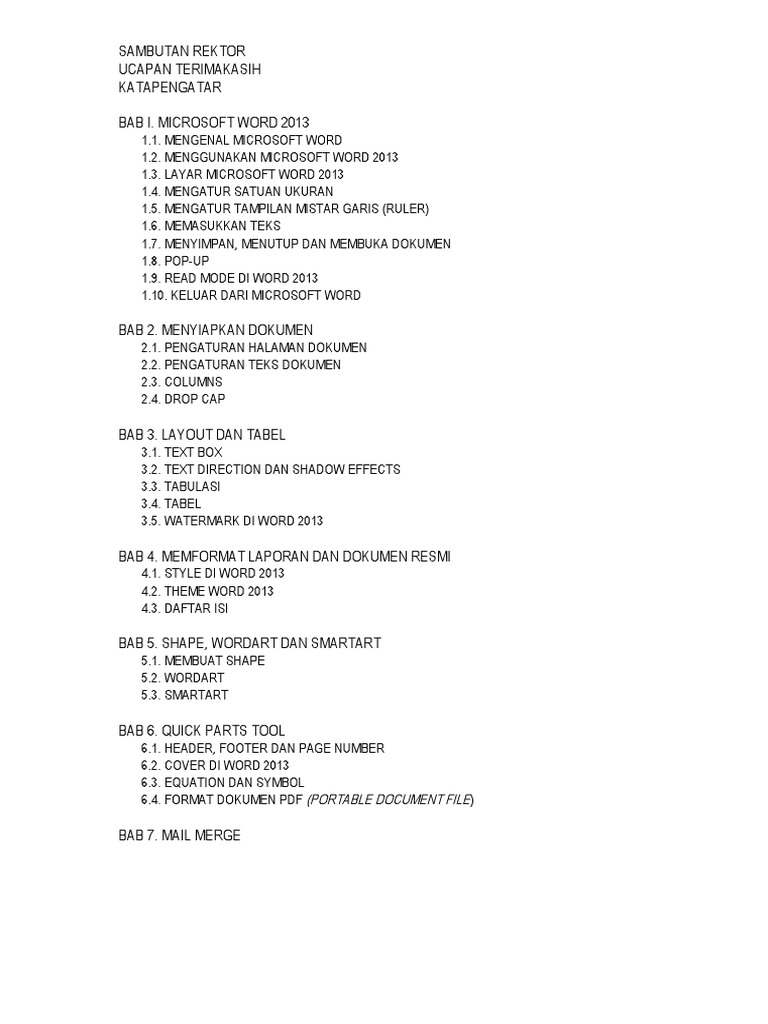 Materi Ms Word 2013 | PDF