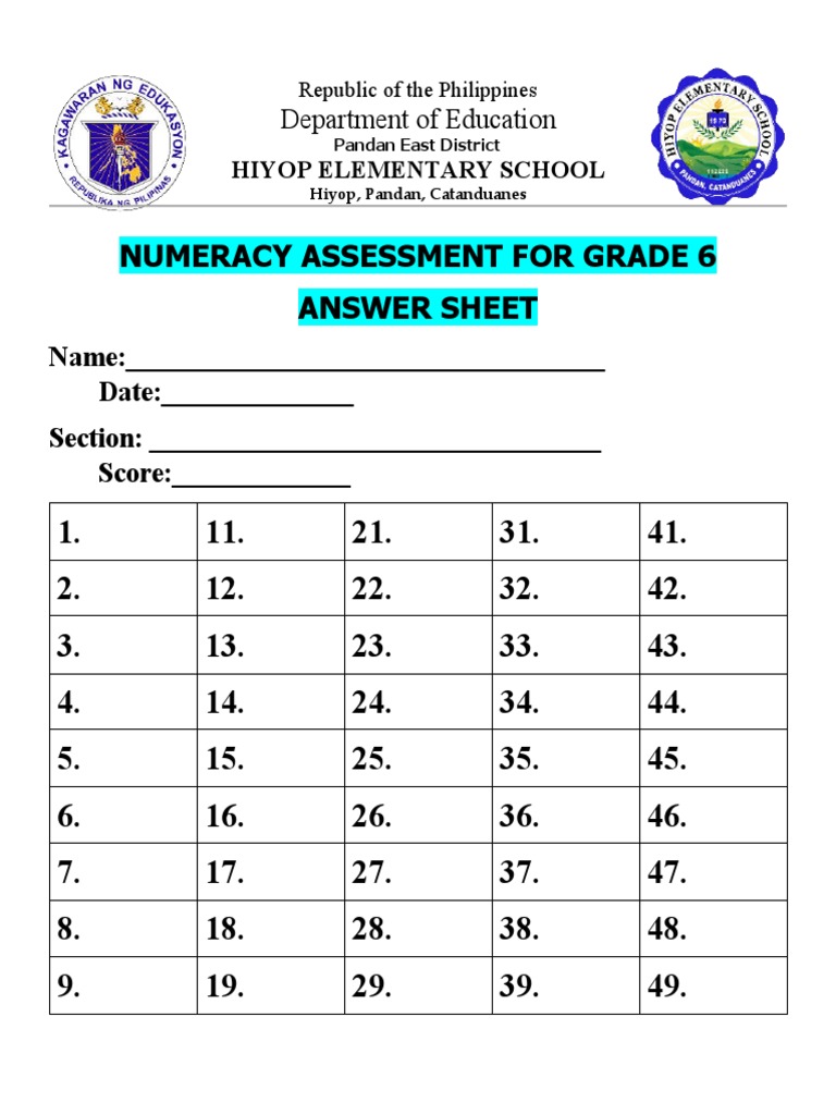ALNAT GRADE 6 | PDF