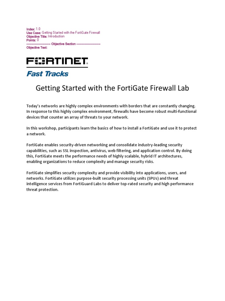 Lab - Guide FortiGate Firewall | PDF | Command Line Interface ...