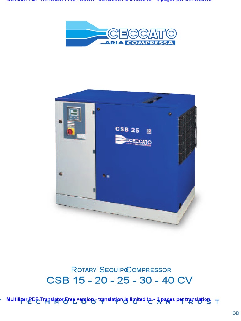 Ceccato CSB | PDF | Filtración | Mecánica de Medios Continuos