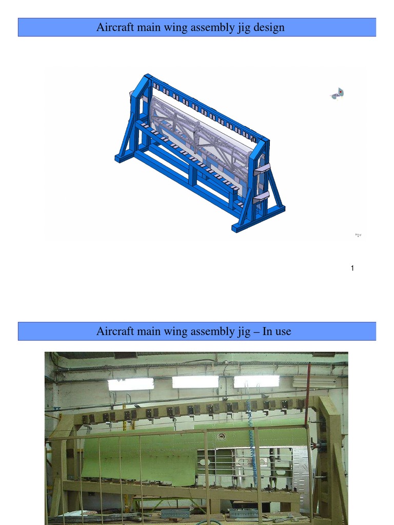 Aircraft main wing assembly jig design