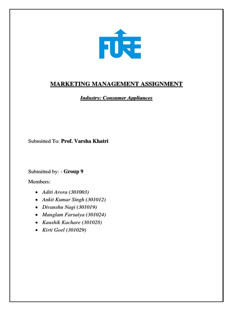 Consumer Appliances Marketing Analysis | PDF | Oligopoly | Marketing