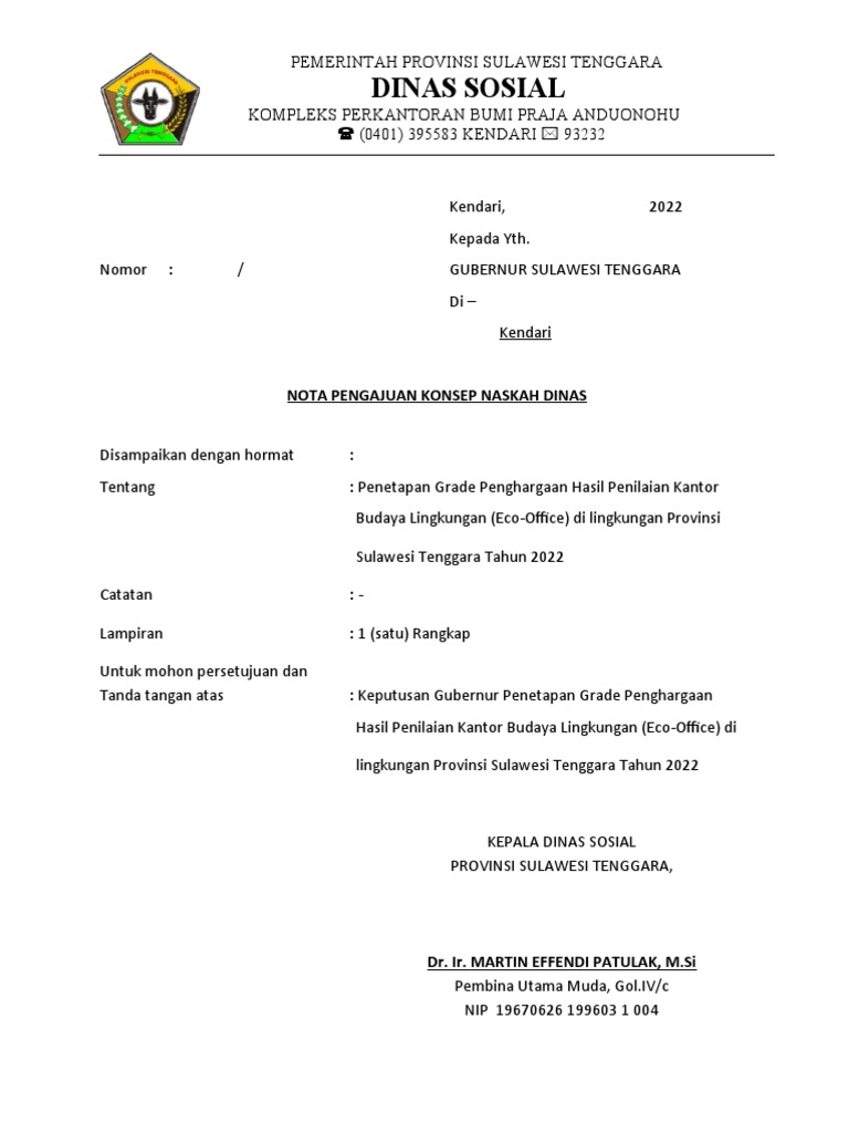 Contoh Nota Dinas | PDF