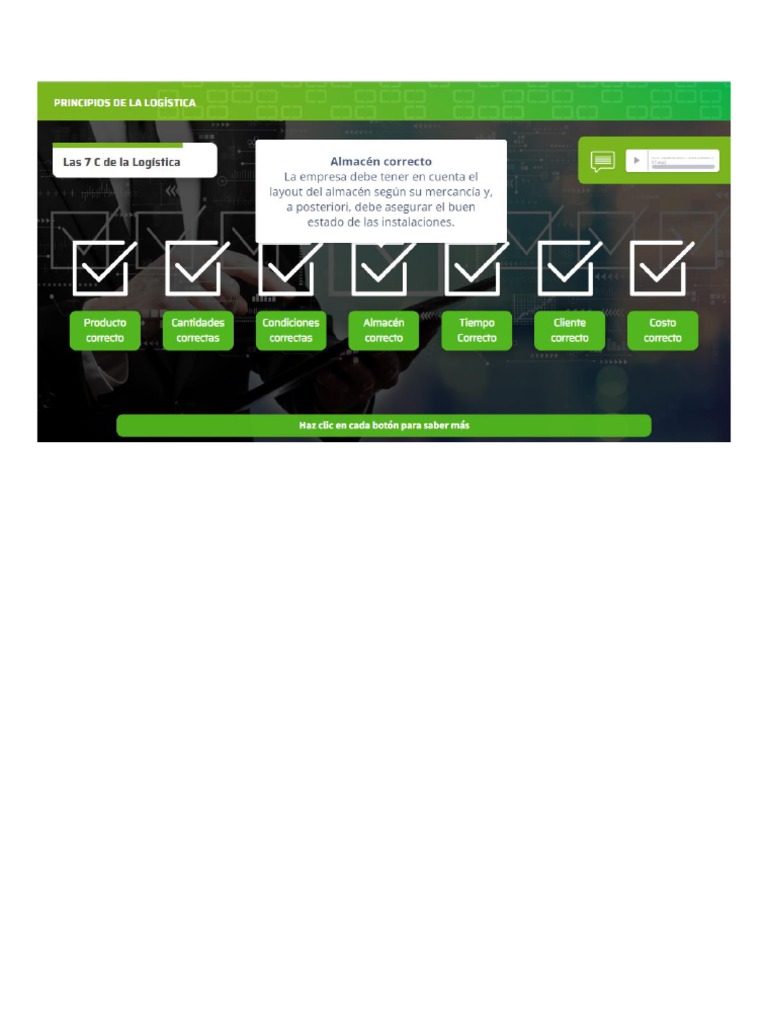 Las 7 C de La logistica-ALMACEN CORRECTO Sdocx | PDF