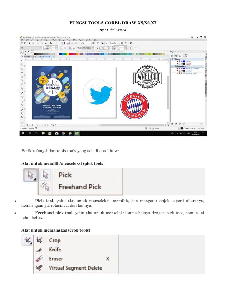 Fungsi Tools Pada Corel Draw X7 | PDF