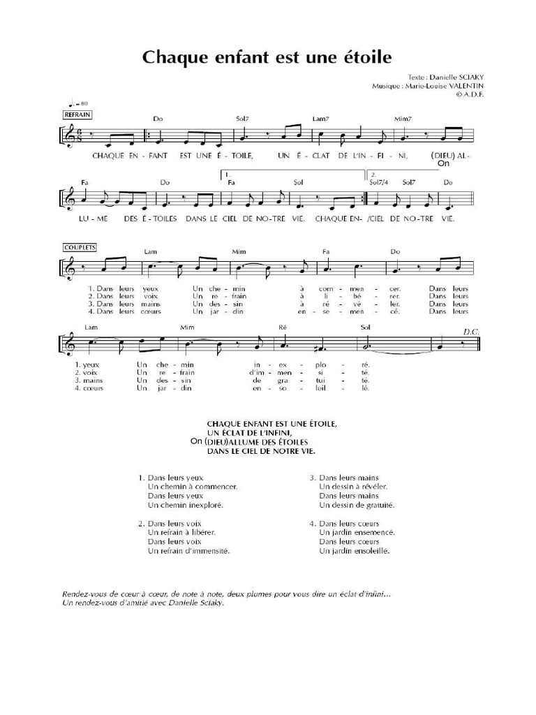Chaque Enfant Est Une Étoile | PDF