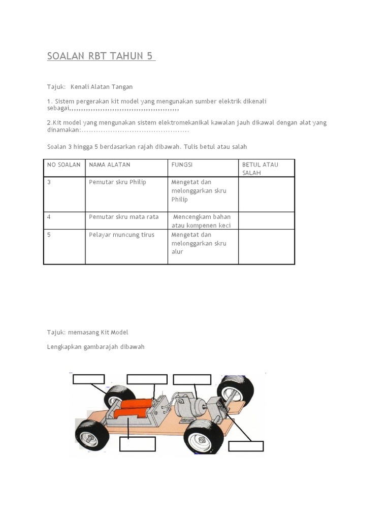 Soalan Rbt Tahun 5 Pdf