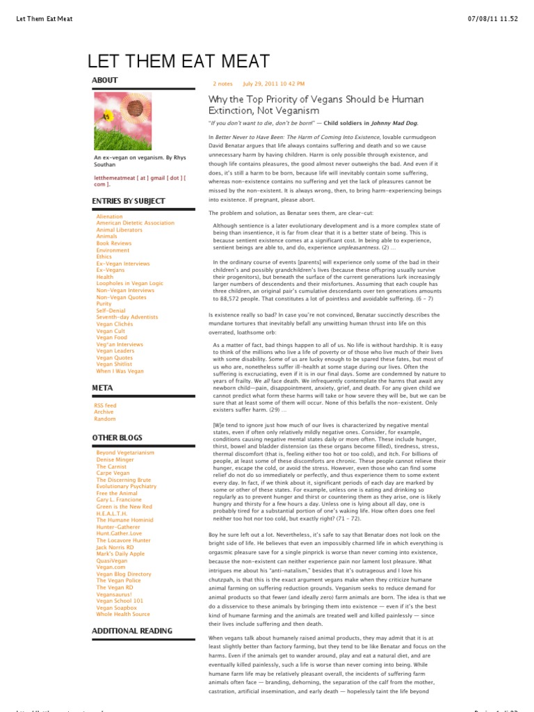Ex-Vegan Insights on Veganism's Ethics | PDF | Veganism | Consumerism
