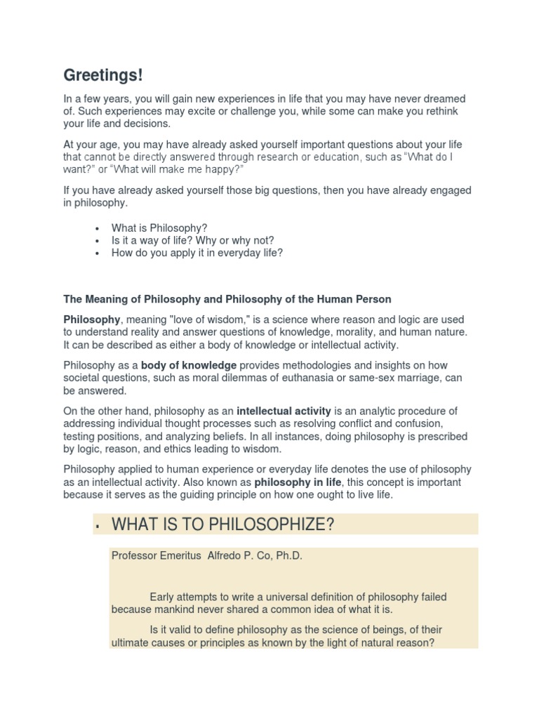 PHILO | PDF | Phenomenology (Philosophy) | Reason