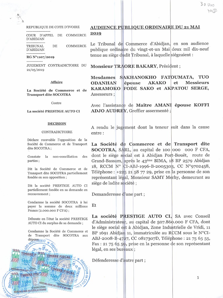 Defaut de Mention de Requisition Expresse Sur L'acte D'assignation | PDF