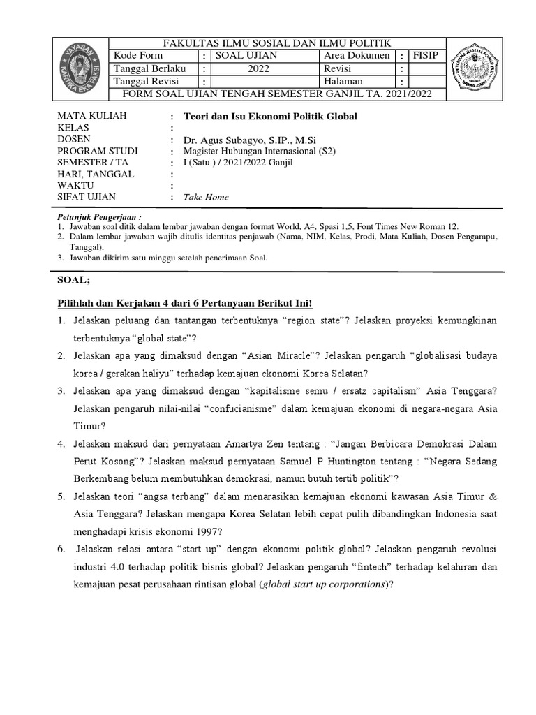 Soal Dr. Agus Subagyo EPG | PDF