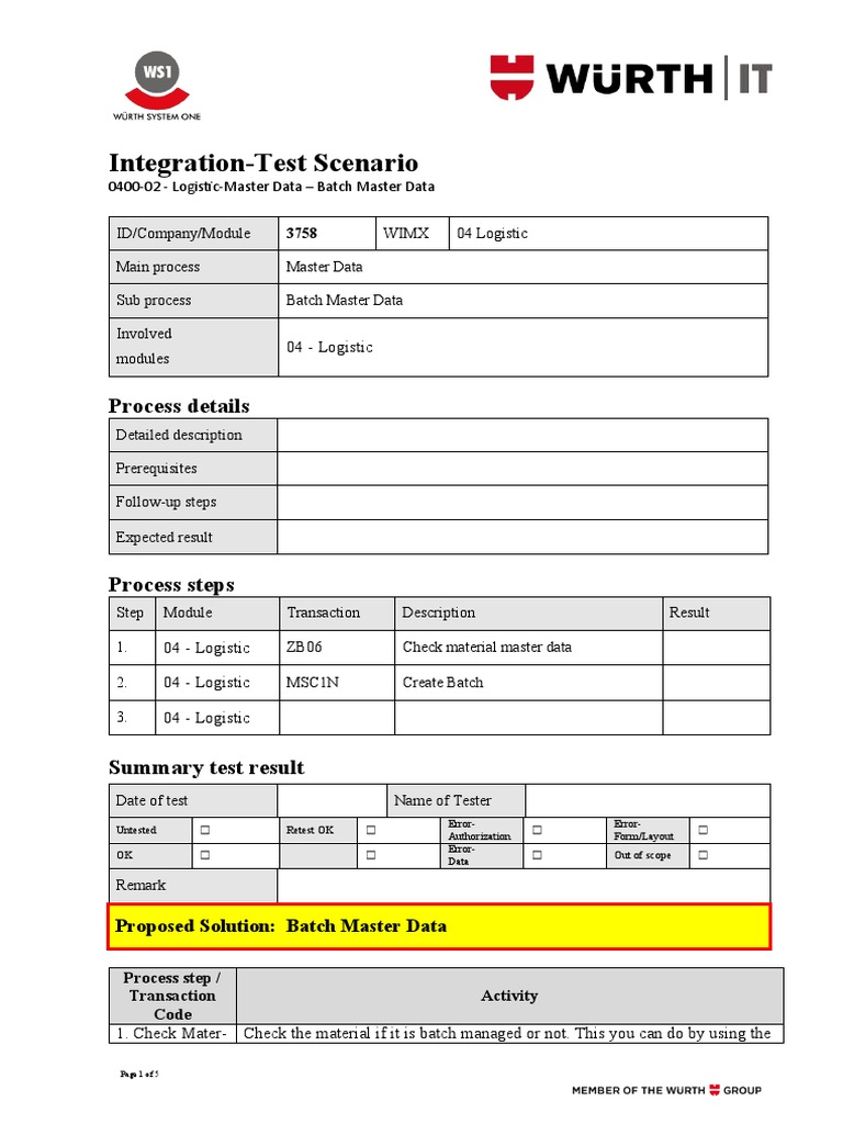 04 - 3758 - ZG80 - WM - Master Data - Batch Master Data | Download Free PDF | Information ...