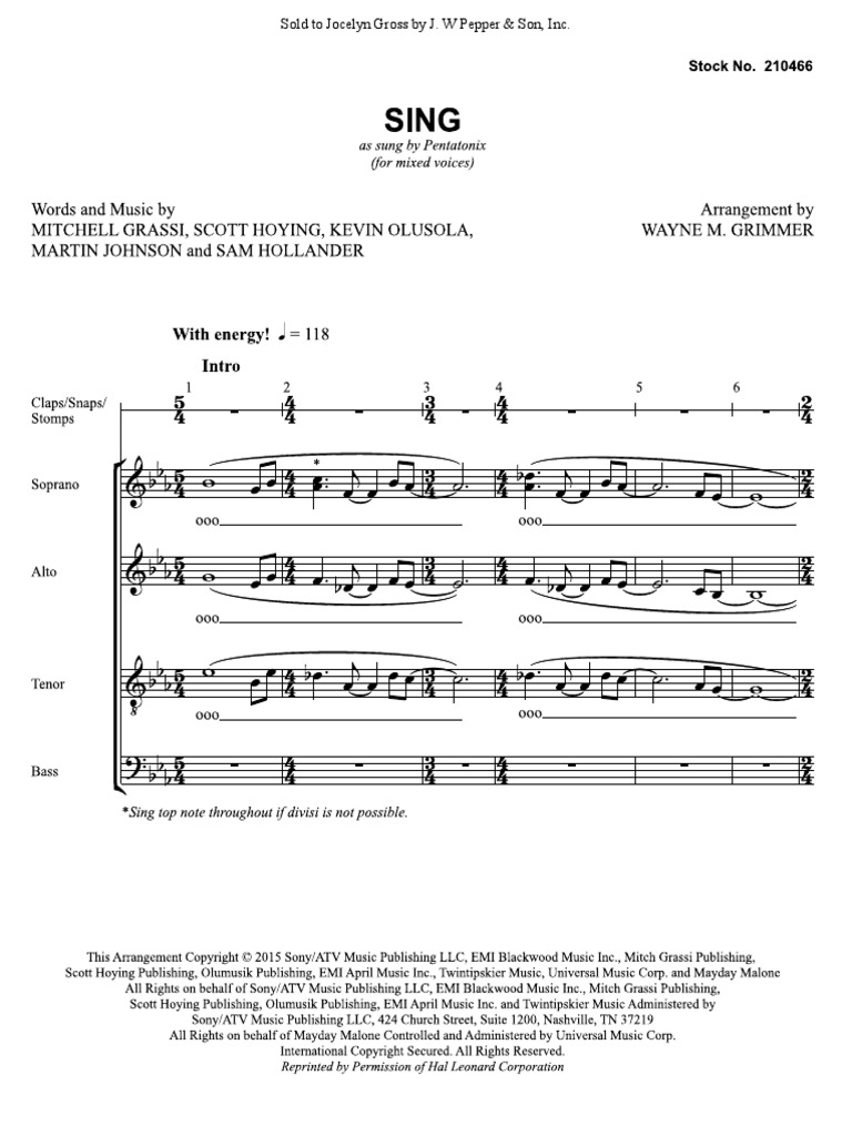 Legato DMC - Sing | PDF