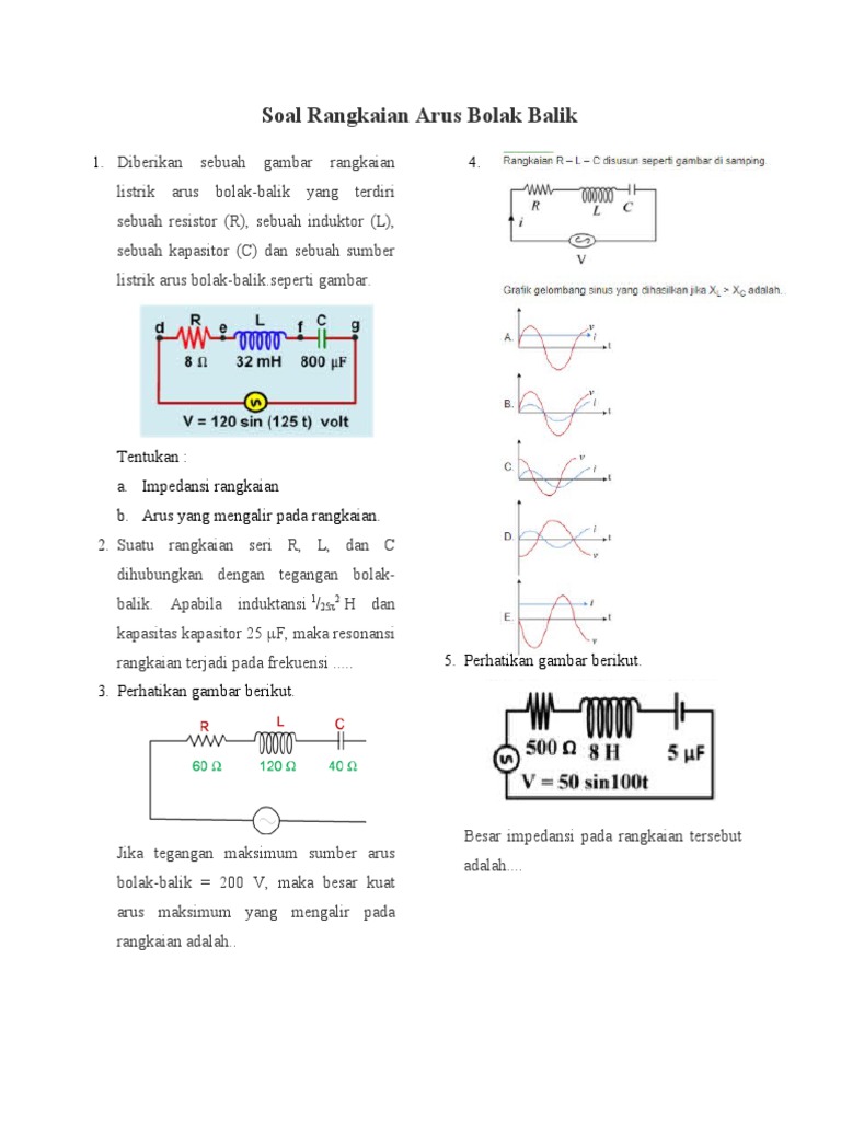 Soal RLC Kelas 12 | PDF