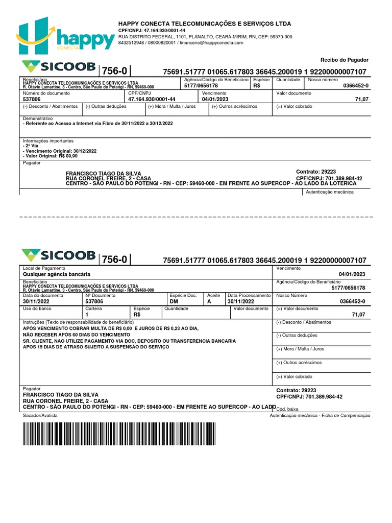 Boleto 537806 | Download grátis PDF | Indústrias de serviços