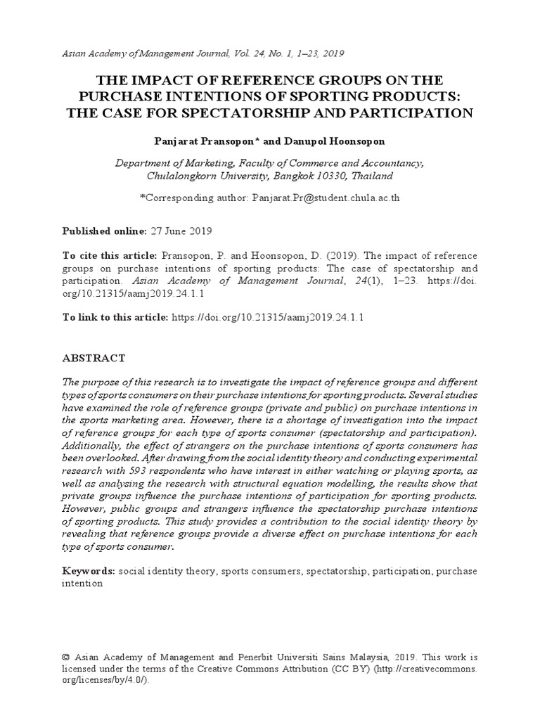 The Impact of Reference Groups On The Purchase Behavior | Download Free PDF | Behavior ...