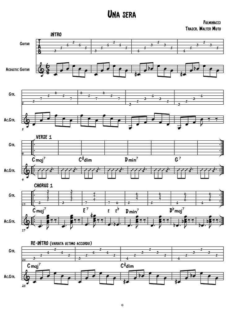 FULMINACCI - Una Sera | PDF