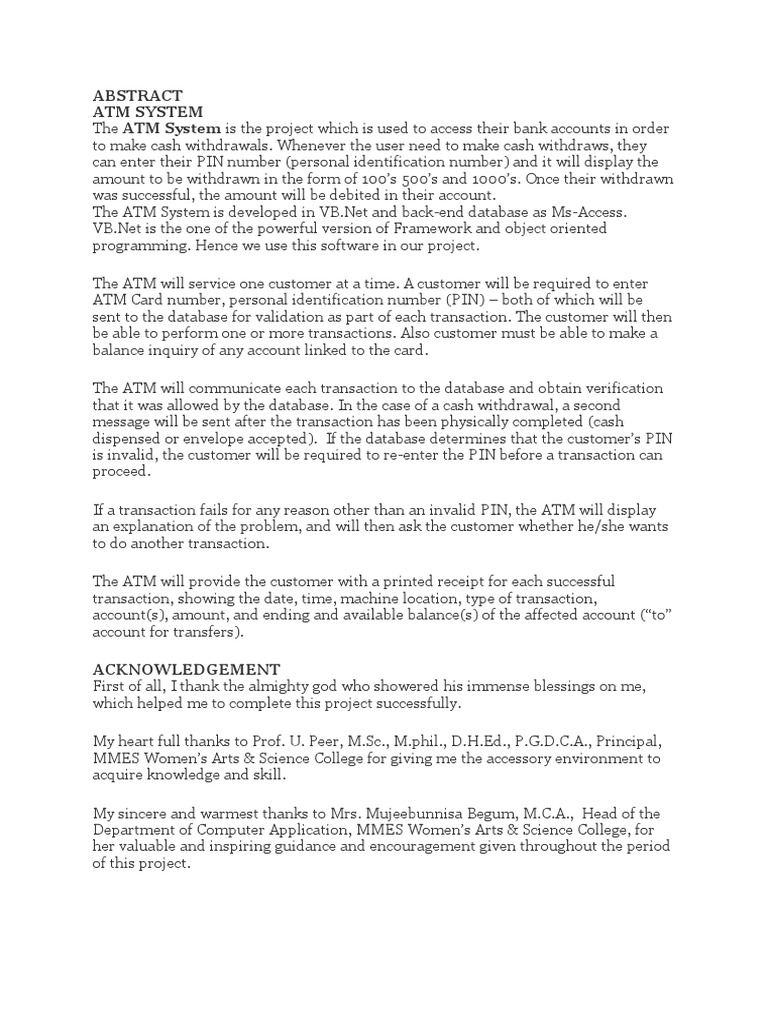 Abstract 2 | PDF | Software Testing | Automated Teller Machine