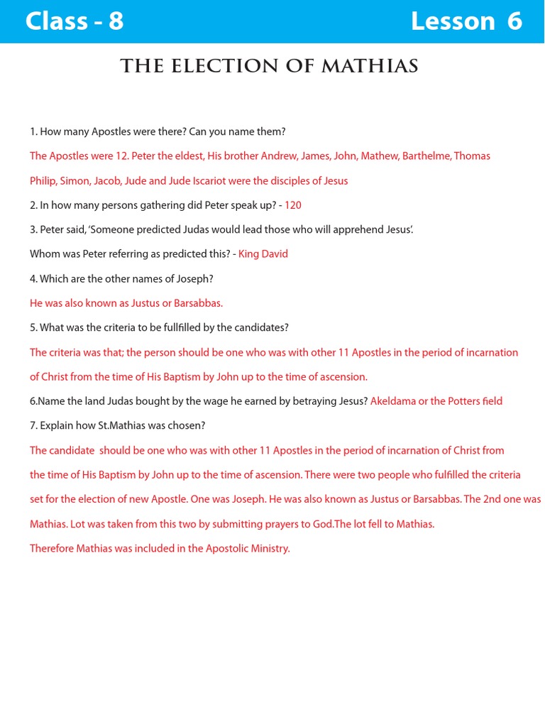 Class 8 - Lesson 6 | PDF