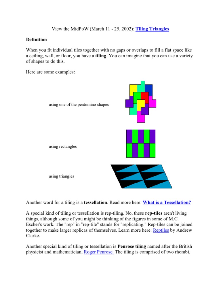 Contoh Teselasi | PDF | Euclidean Geometry | Classical Geometry