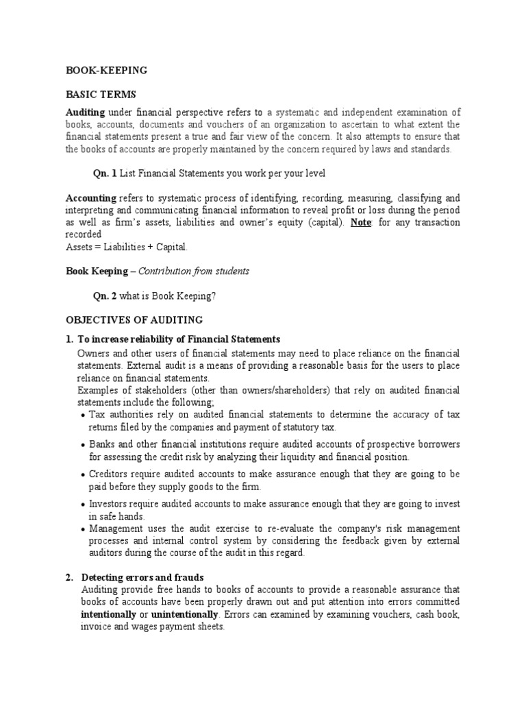 Elements of Auditing | PDF | Audit | Auditor's Report