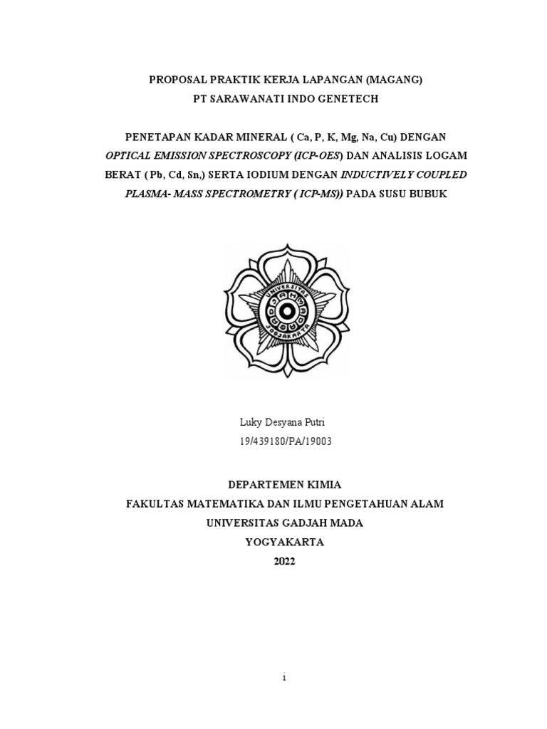 Analisis Mineral Susu Bubuk | PDF | Sains & Matematika