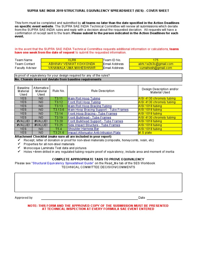 175 - XLR8 - SES Submission | PDF | Strength Of Materials | Yield ...