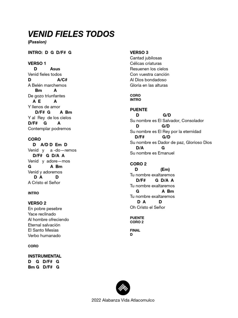 Venid Fieles Todos | PDF