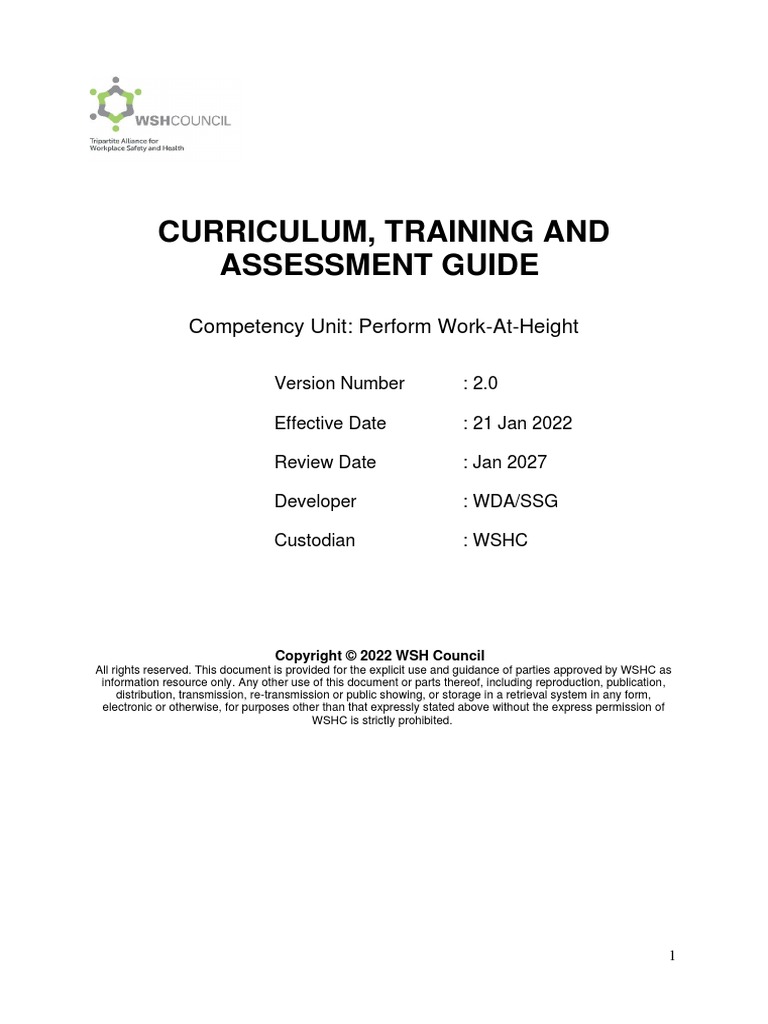 Perform Work-At-Height | PDF | Educational Assessment | Learning