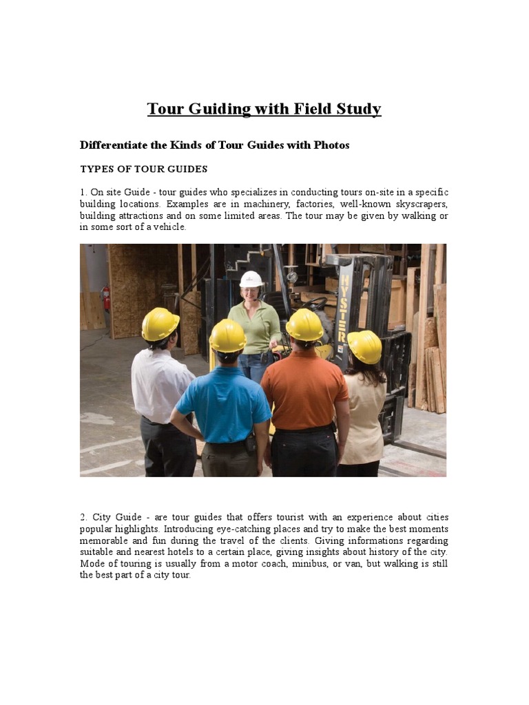 Tour Guiding Study Guide 2 - Activity | PDF | Tourism