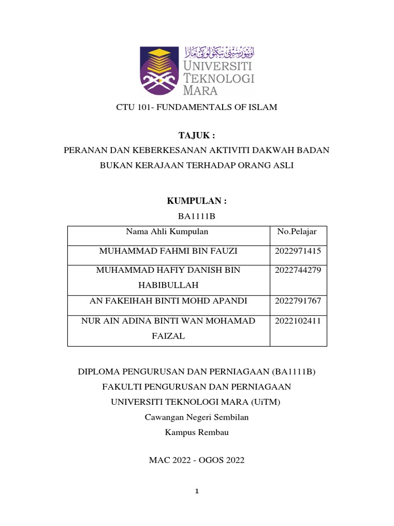 Assignment Ctu101 Pdf