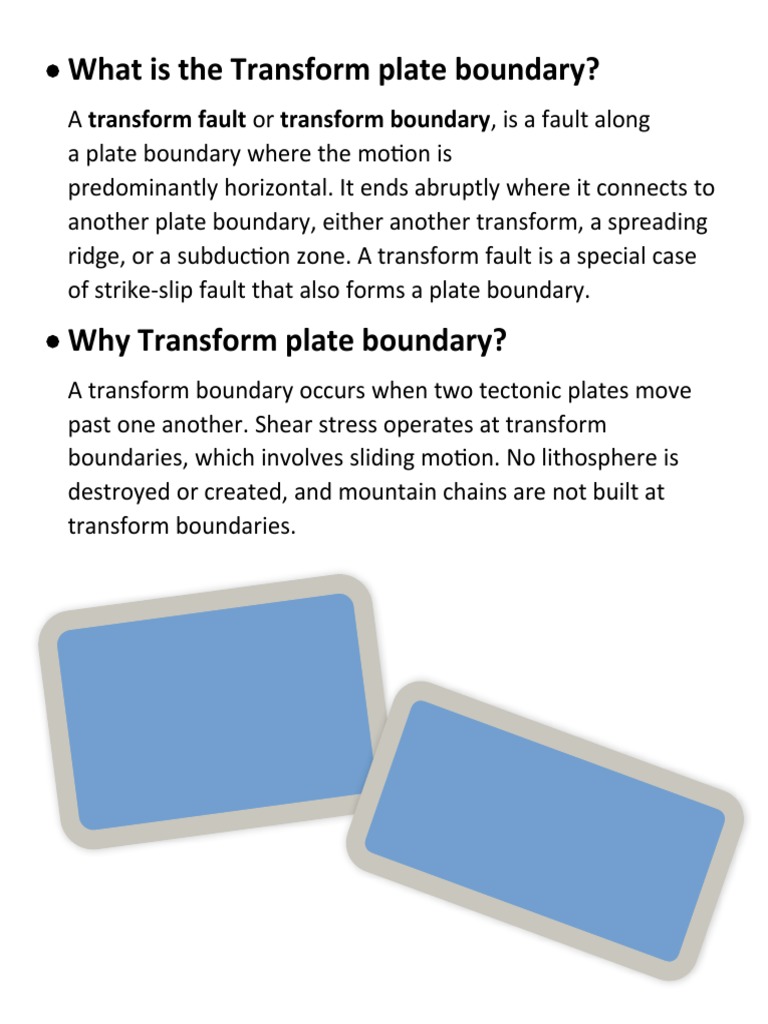What Is The Transform Plate Boundary | PDF