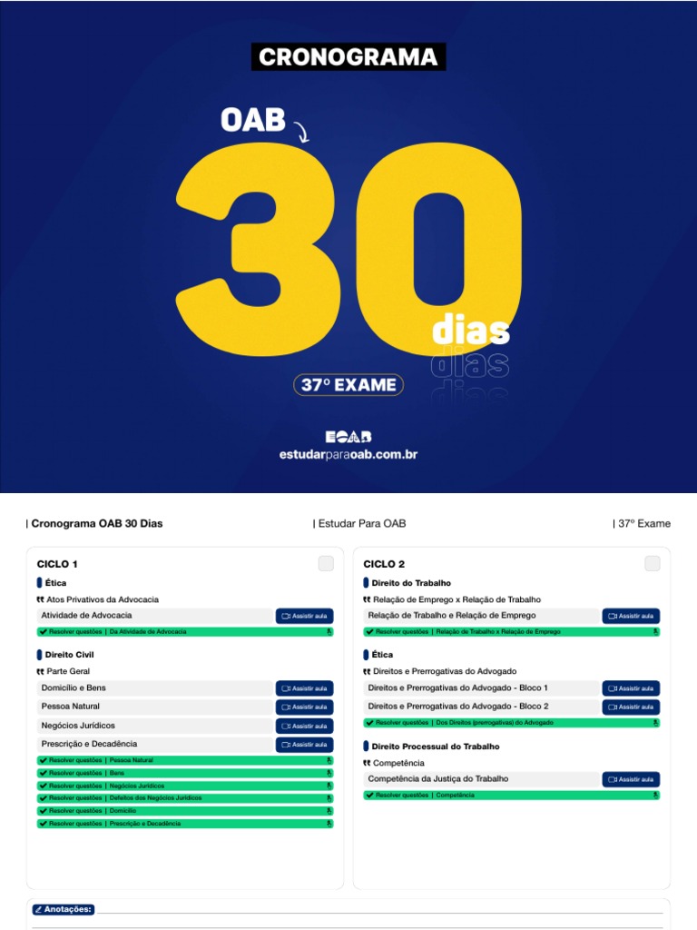 OAB 30 Dias | PDF | Advogado | Réu