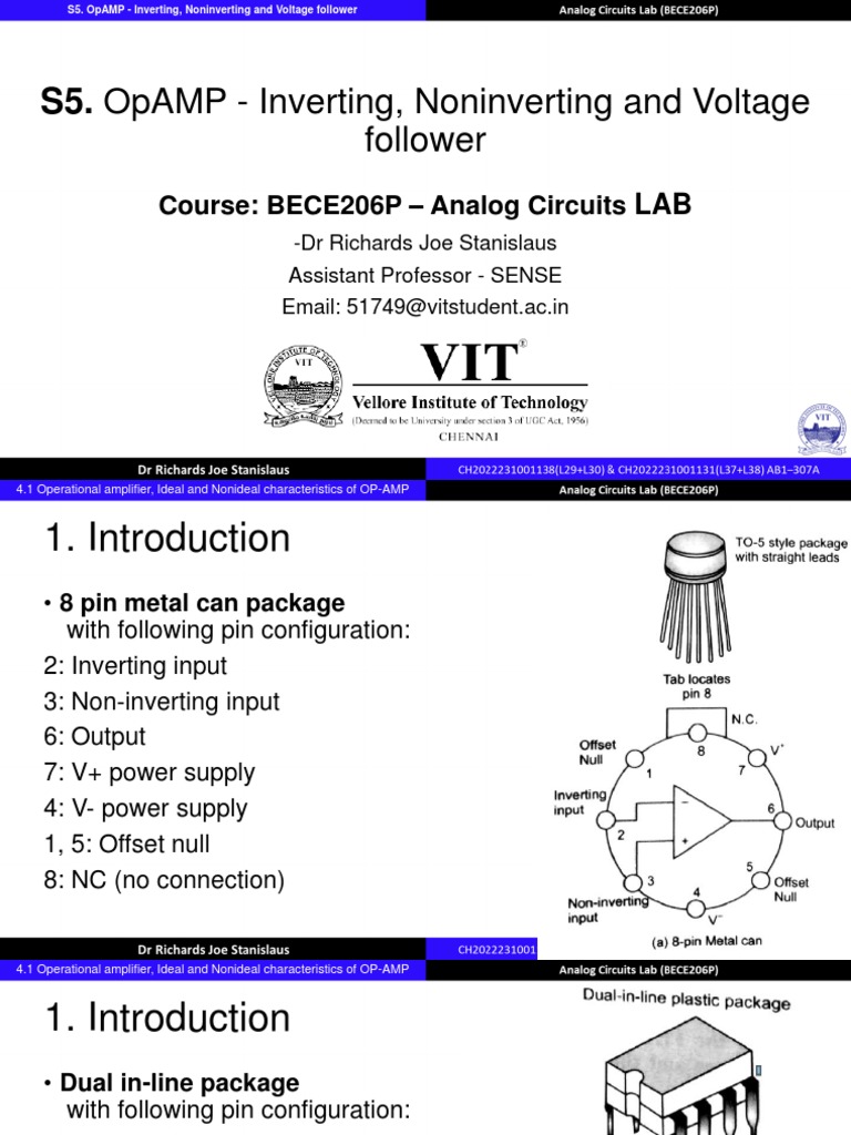 Inverting, Noninverting and Voltage Follower | PDF | Operational ...