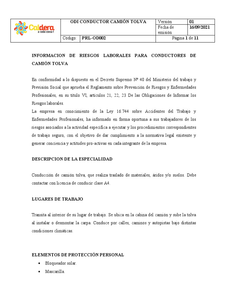 Conductor Camión Tolva | Descargar gratis PDF | Ultravioleta