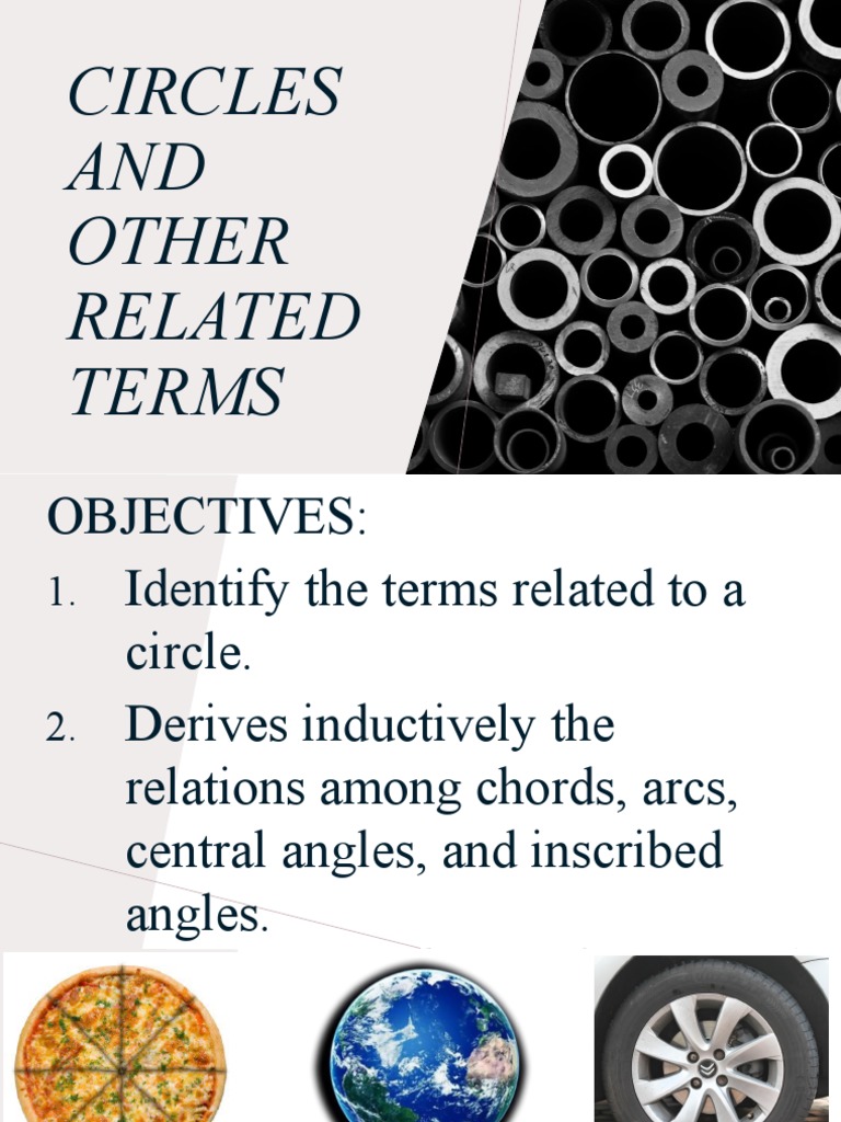 Circles and Related Terms Explained | PDF | Circle | Angle