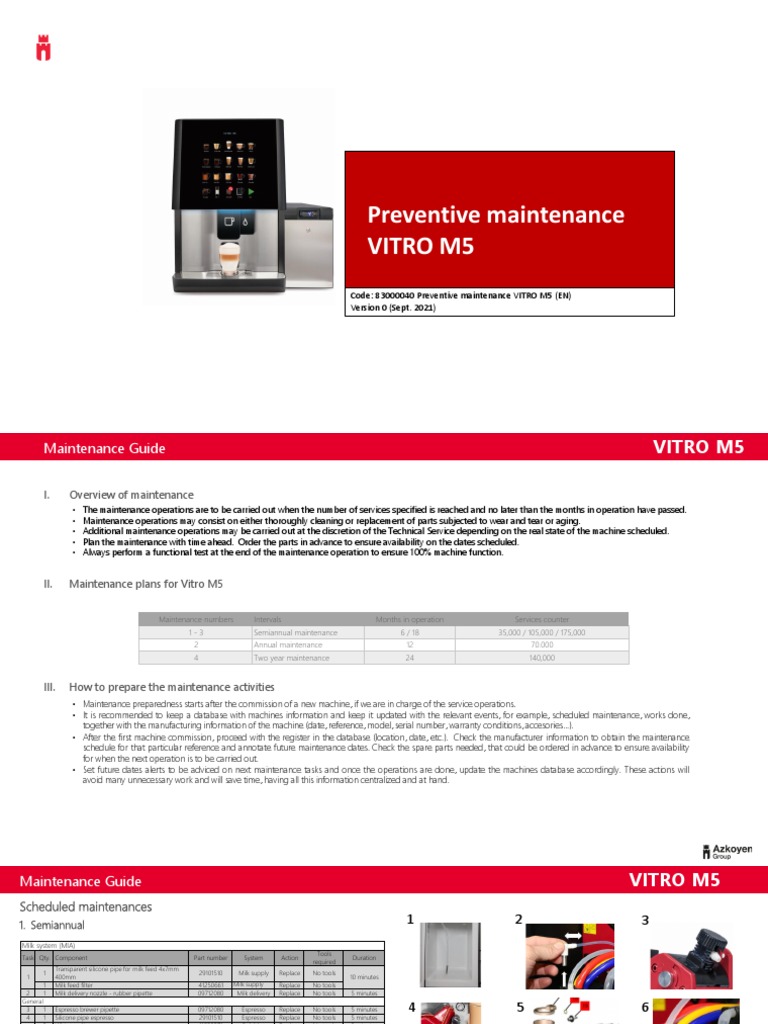 VITRO M5 Preventive Maintenance Guide | PDF | Mechanical Engineering ...