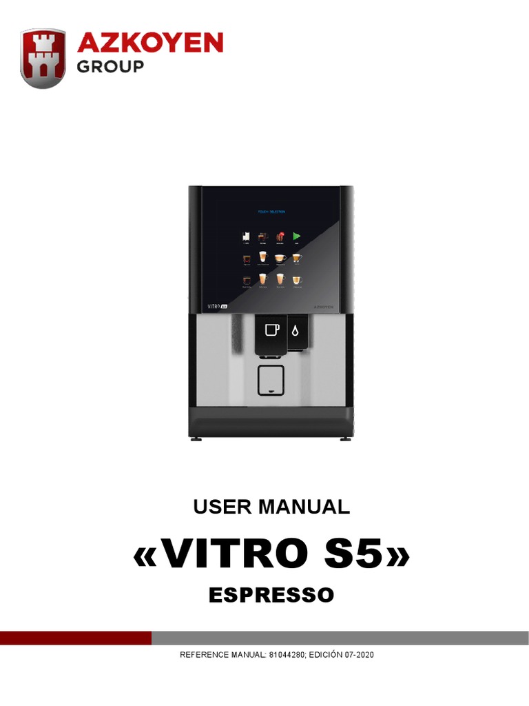 VITRO S5 Technical Manual | PDF | Coffee | Menu (Computing)