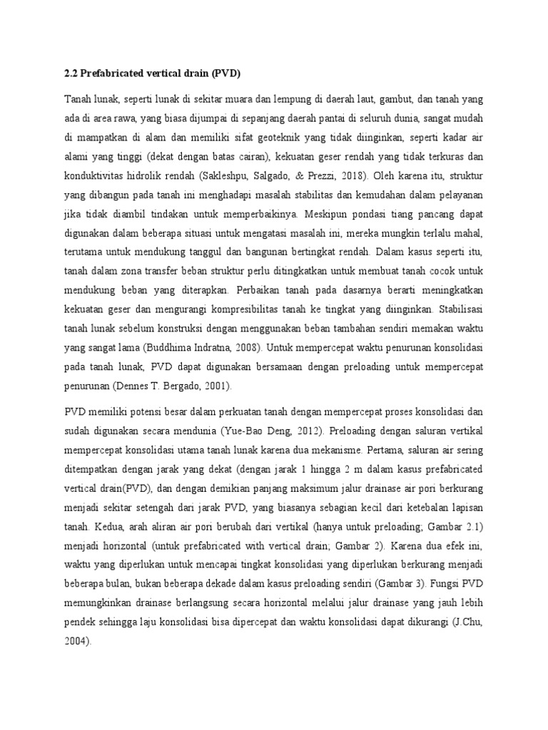 Optimasi Konsolidasi Tanah Lunak dengan PVD | PDF
