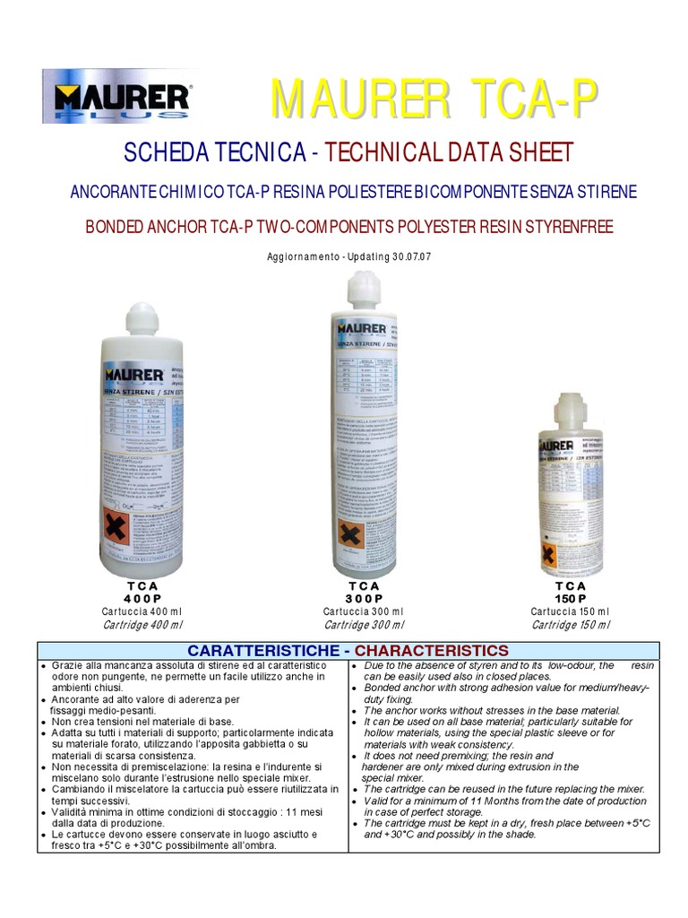 Maurer TCA-P Scheda Tecnica | PDF