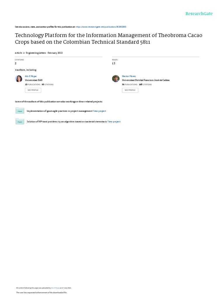 Produccion Cacvao Colombia (Ntc5811) | PDF | Cocoa Bean | Agriculture