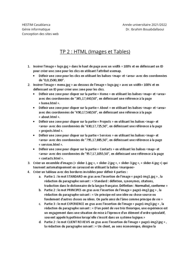 TP2 HTML | PDF