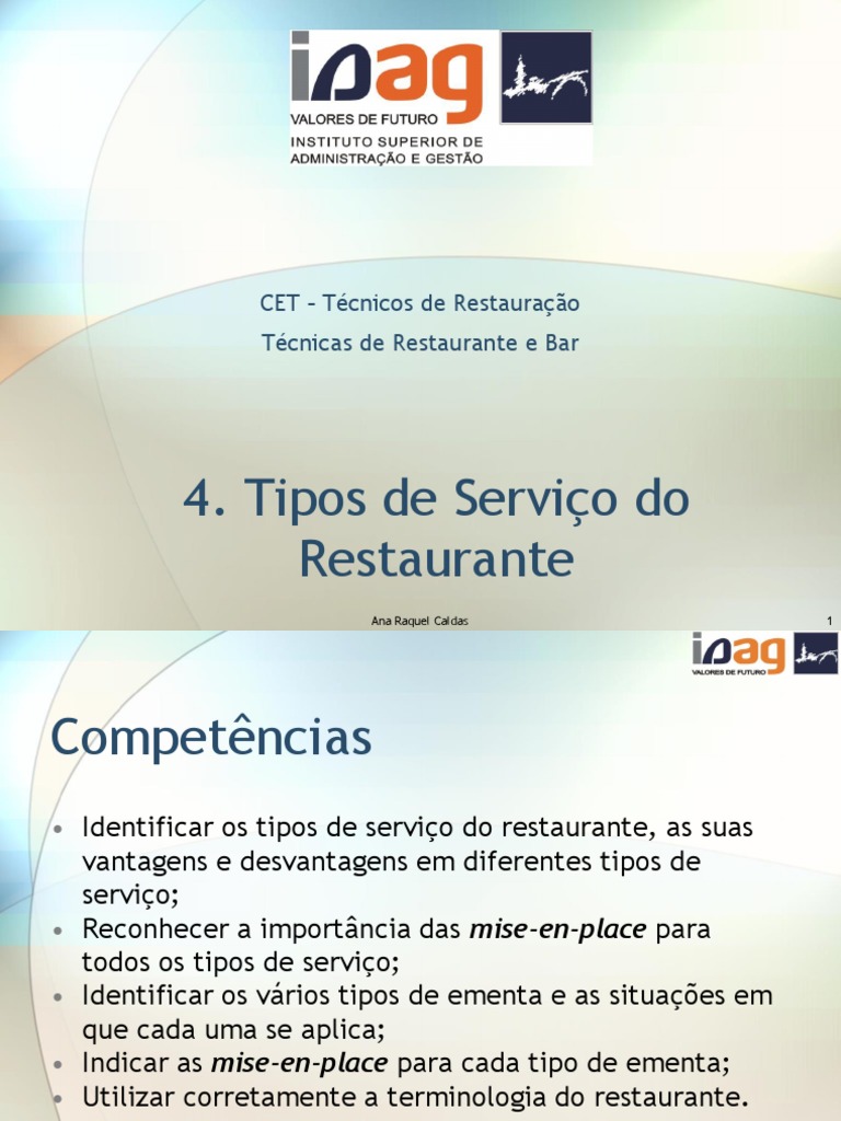 04 - Tipos de Servicos | PDF | Cardápio | Caldo 04 - Tipos de Servicos | PDF | Cardápio | Caldo