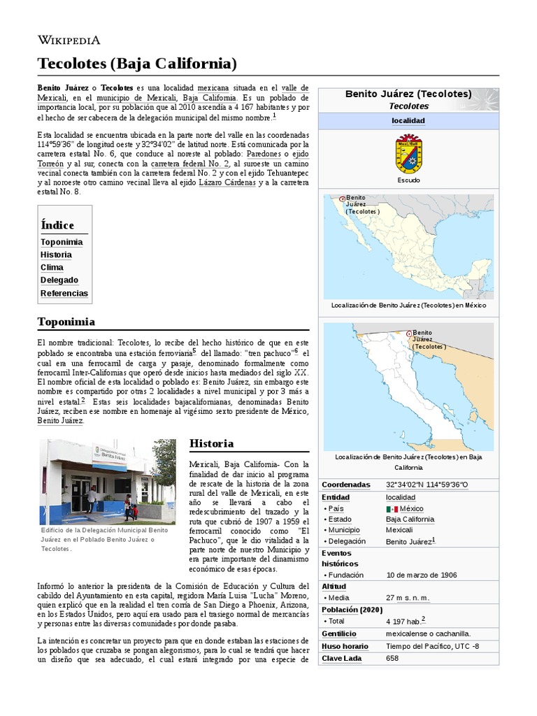 Tecolotes (Baja California) | PDF | México
