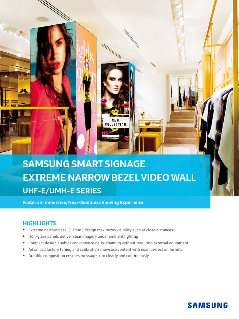UHF-E, UMH-E Series Datasheet 171227 Web-3 | PDF | Samsung Electronics | Hdmi