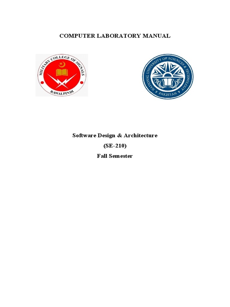 Lab Manual for Software Design and Architecture Course Covering Fifteen Experiments on Advanced ...