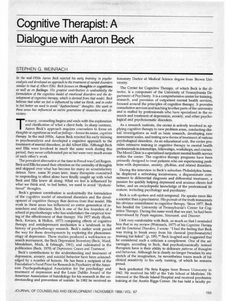Aaron Beck 1 | PDF