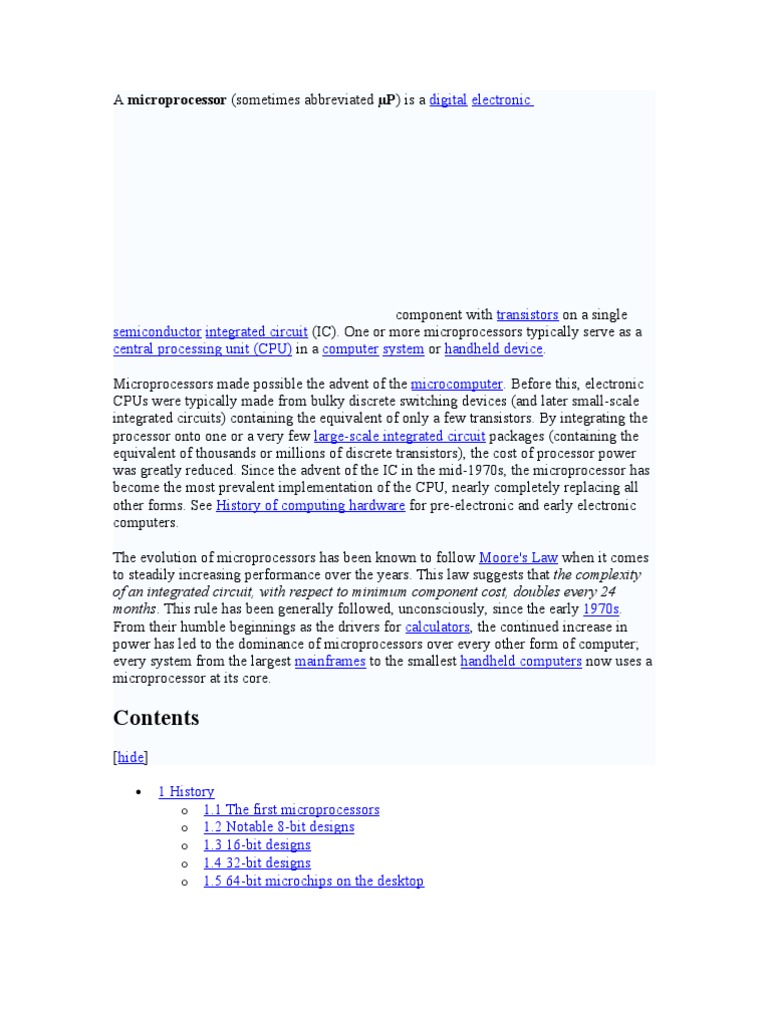A Microprocessor | PDF | Microprocessor | 64 Bit Computing